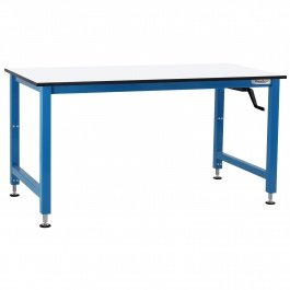 Adams Series Workbench Manual Hydraulic Lift with 3/4" Thick White ...