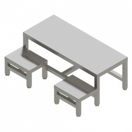 Two Level Stainless Steel Gowning Benches