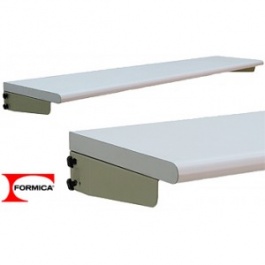 Adjustable Height Top Shelves with Formica™ and Brackets.