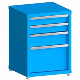 100# Capacity Drawer Cabinet, 4",4",6",12" Drawers, 30" H x 22" W x 21" D