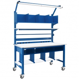 Kennedy Series Packing Stations Workbench Set with Formica™ Laminate - Round Front Edge and ...