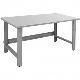 Roosevelt Series Workbench with 14-gauge Painted Steel Top - Square Cut ...